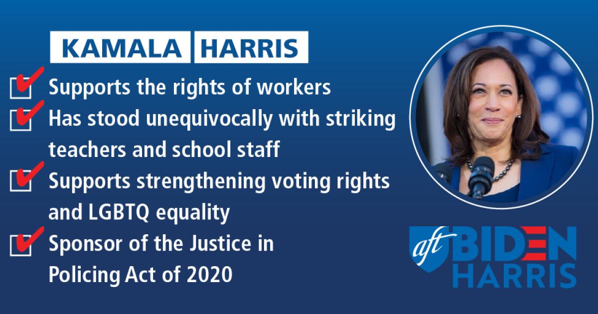 AFT’s Weingarten Applauds Selection of Kamala Harris as Vice ...
